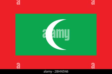 Flag of Maldives. Maldivian national banner and patriotic symbol ...