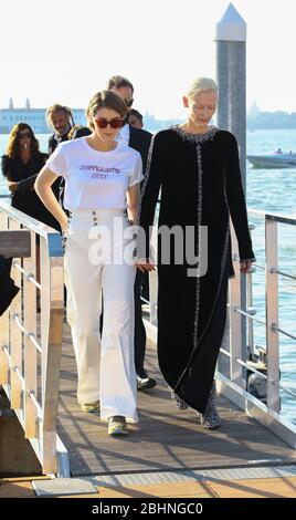 Tilda Swinton is seen during the 75th Venice Film Festival on September ...