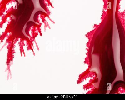 red colorl drops. Paint dripping. Dripping liquid.. abstract paint ...