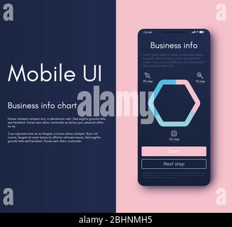 Mobile application infographic interface. Ui design, vector ...