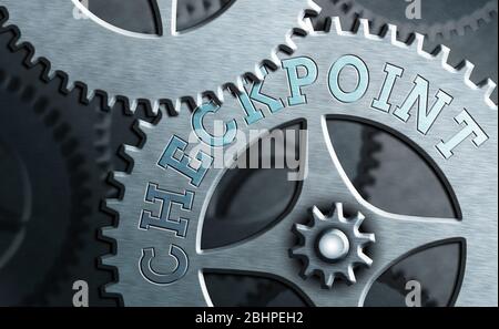 Conceptual hand writing showing Checkpoint. Concept meaning manned ...