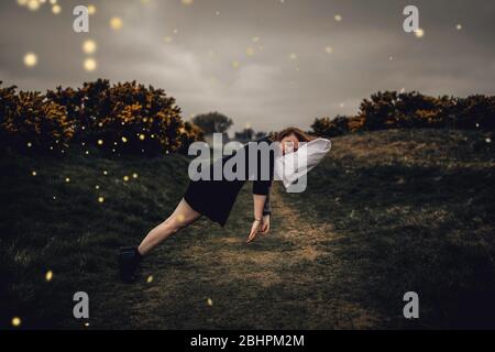 Girl falling asleep Stock Photo - Alamy