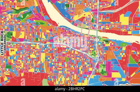 Simple map of Little Rock, Arkansas, USA. Black and white version for ...