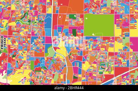 Simple map of Frisco, Texas, USA. Black and white version for ...