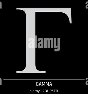 Gamma Greek letter icon, Gamma symbol - black vector illustration Stock ...