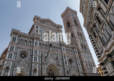 An outdoor view of the old Basilica of Santa Maria la Real de Covadonga ...