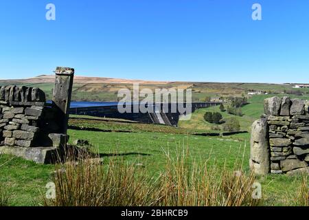 Dam at Baitings Reservoir, Ripponden, West Yorkshire Stock Photo - Alamy