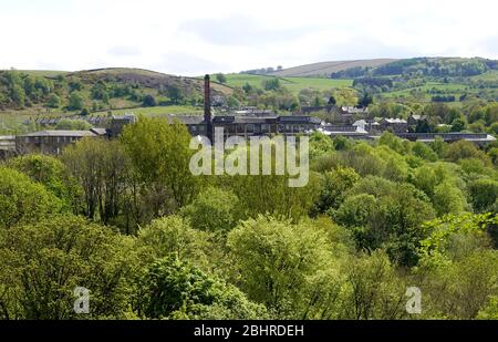 A view of Swizzels factory from Hague Bar Road, New Mills Stock Photo ...