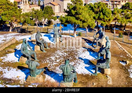 Sculptures of Memorial of Georgian Warrior Heroes at the Foothill of ...
