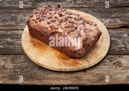 Studio shot of chocolate fudge cake - John Gollop Stock Photo - Alamy