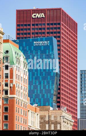 CNA Center and Roosevelt University Vertical Campus building on the ...