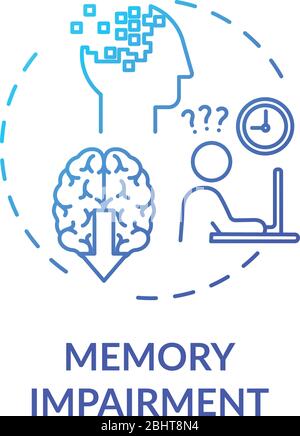 Memory impairment concept icon Stock Vector Image & Art - Alamy