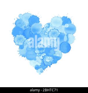 Hand drawn purple watercolor shape for your design. Creative painted ...