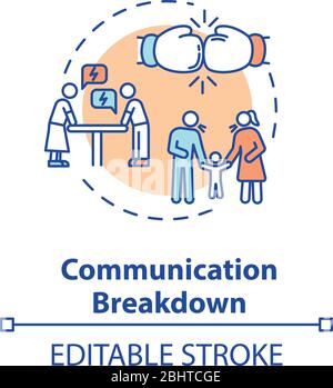 Communication breakdown concept icon Stock Vector Image & Art - Alamy