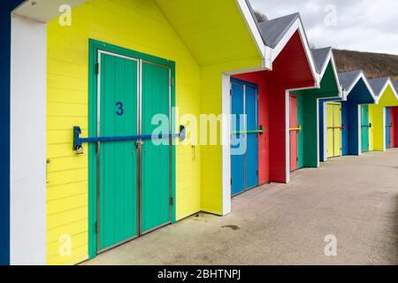Beach Huts at Barry Island Stock Photo - Alamy