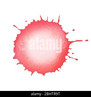 Abstract red splatter. Splash blood drop. Grunge bright red splash ...