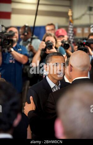 President Obama and his bus Stock Photo - Alamy
