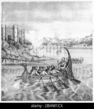 King Egbert of Wessex, first king of all England, (1803).Artist: J ...