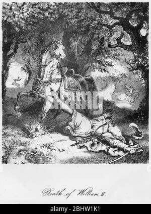 Engraving of an English archer from the 12th century, circa 1880 Stock ...