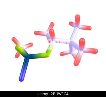 Soman nerve agent molecule (chemical weapon). Skeletal formula Stock ...