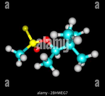 Soman nerve agent, molecular model. Soman, also known as GD, is a nerve ...