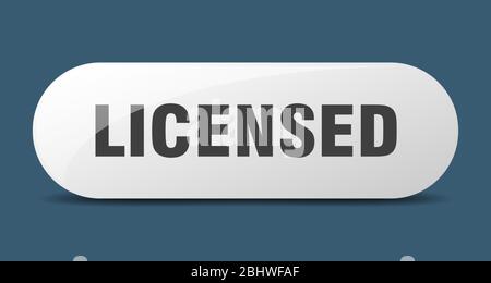 licensed button. licensed sign. key. push button Stock Vector Image & Art - Alamy