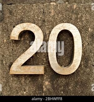 Numeral 20, twenty, isolated on white background, 3d render Stock Photo ...