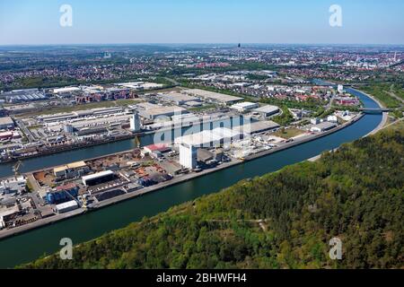 Port of Nuremberg, also called Bayernhafen, inland port and freight ...