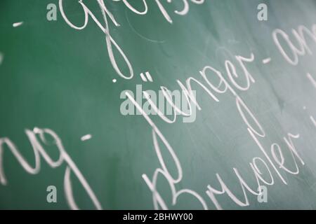 Grammar sentences on blackboard background Stock Photo - Alamy