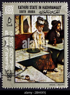 SOUTH YEMEN KATHIRI STATE OF SEIYUN IN HADHRAMAUT - CIRCA 1967: a stamp ...