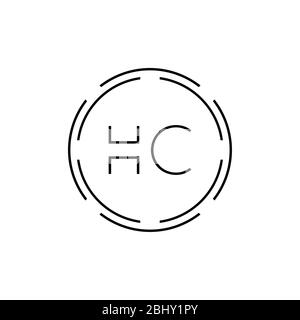 Creative modern luxury letter HC logo design vector illustration Stock ...