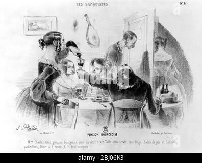 Les Banquistes. Pension Bourgeoise. J Platier Stock Photo - Alamy