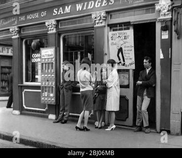 The Sam Widges coffee bar in Berwick Street in Soho London - a beatnik ...