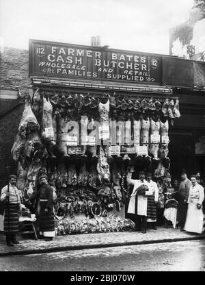 Victorian Butcher's Shop Stock Photo - Alamy