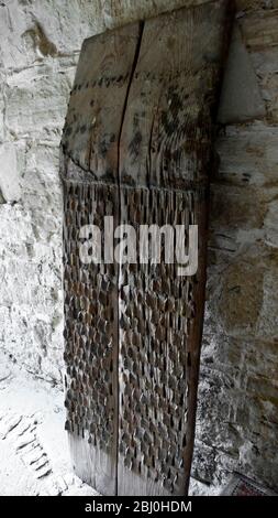 A threshing sledge, as used in countries of the eastern Mediterranean ...