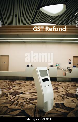 Tax refund kiosk at terminal 2 of Incheon International Airport ...