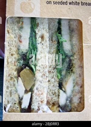 Packet of sandwiches bought in Sainsbury's in supermarket trolley Stock ...