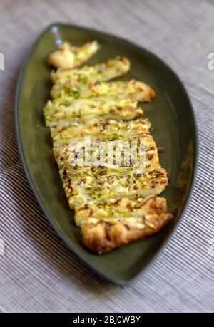 Freshly baked cheese straws made with grated courgette and grated ...