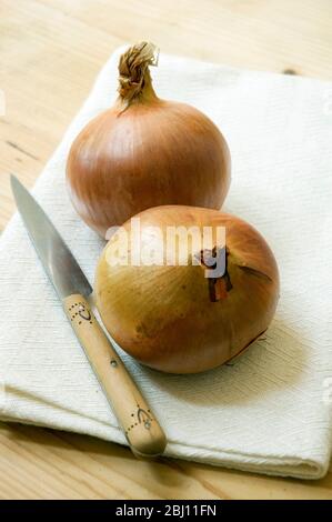 Small white french onions on a rusty metal table Stock Photo - Alamy