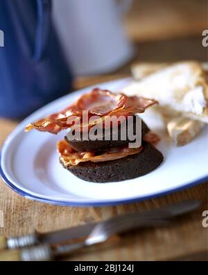 english breakfast, black pudding, white pudding, british, english ...