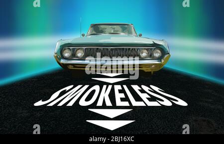Street Sign the Direction Way to Smokeless Stock Photo - Alamy