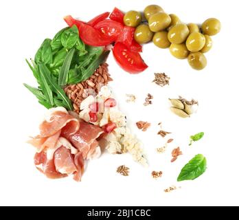 Map of Greece made with ingredients of traditional Greek cuisine Stock ...