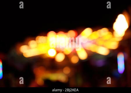 Amusement park unfocused lights Stock Photo - Alamy