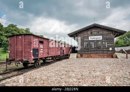 Cattle cars used by Nazis for deportations of the Jews, displayed at ...