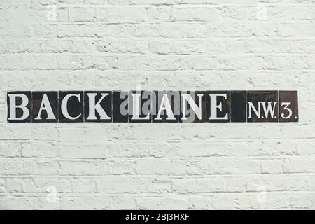Back Lane, Hampstead, London Borough of Camden, Greater London, England ...