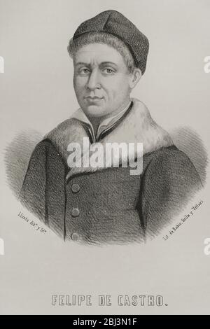 Felipe de Castro (1711-1775). Spanish sculptor. Portrait, detail ...