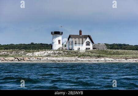 Stage Harbor Lighthouse at Chatham in Cape Cod Stock Photo - Alamy