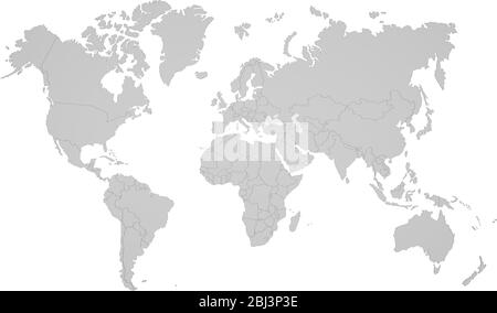 Detailed white worldwide map on transparent background Stock Vector ...