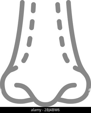 Rhinoplasty nose plastic surgery icon. Vector rhinoplasty beauty face ...