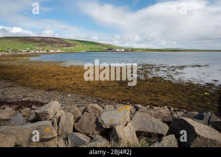 Seascape View of Scapa Flow Coast Orkney Scotland UK Mainland Graemsay ...